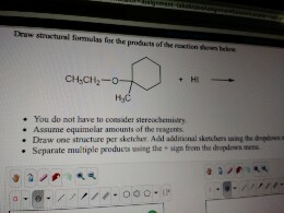 Solved Draw the structural formulas for the products of the | Chegg.com