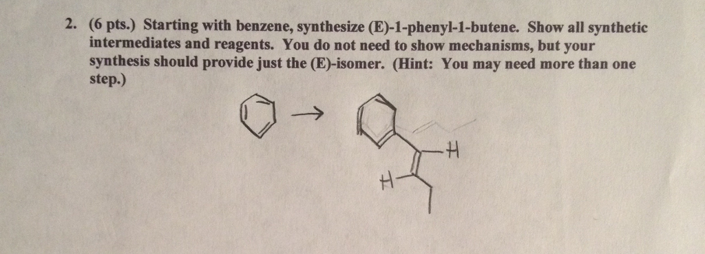 Solved Starting with benzene, synthesize | Chegg.com