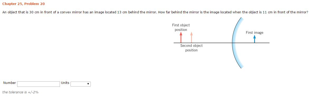 Solved An object that is 30 cm in front of a convex mirror | Chegg.com