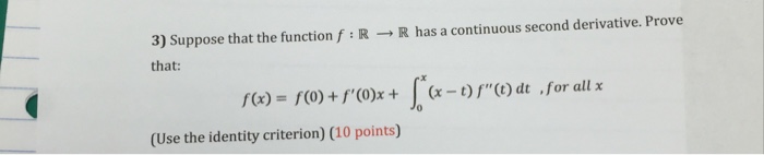Solved Suppose that the function f: R rightarrow R has a | Chegg.com