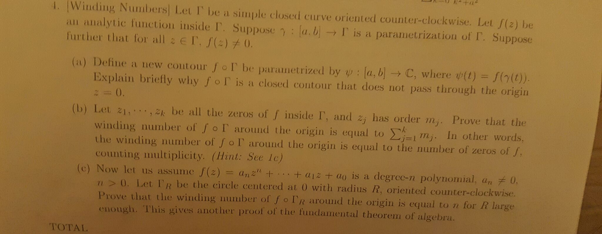 Solved Winding Numbers Let「be a simple closed curve oriented | Chegg.com
