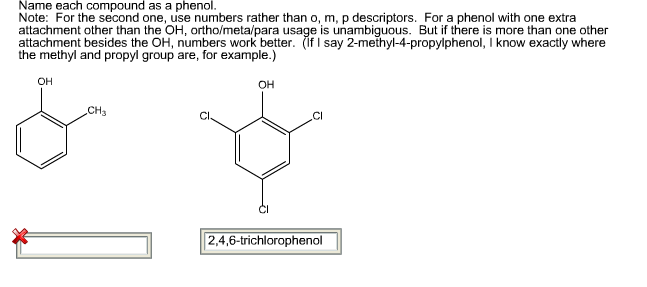 Solved Name each compound as a phenol. For the second one, | Chegg.com