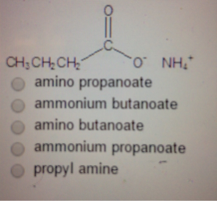 Solved O NH NHI CH,CH:CH amino propanoate ammonium | Chegg.com