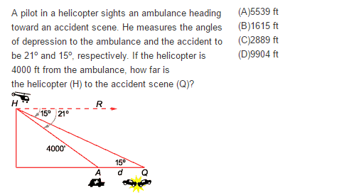 Solved A pilot in a helicopter sights an ambulance heading | Chegg.com
