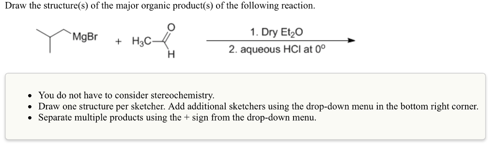Solved Draw the structure(s) of the major organic product(s) | Chegg.com