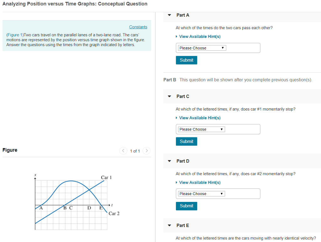 Solved Analyzing Position versus Time Graphs: Conceptual | Chegg.com