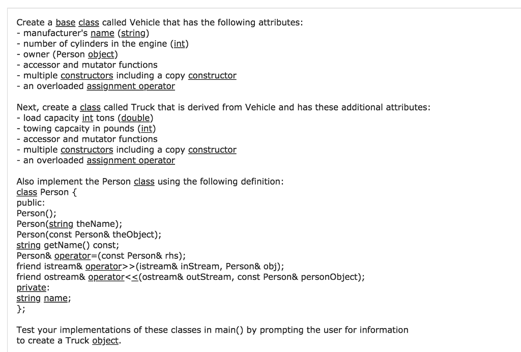 Create a base class called Vehicle that has the | Chegg.com