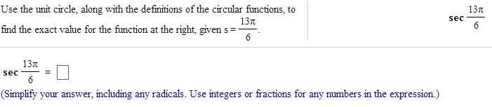 Solved Use the unit circle, along with the definitions of | Chegg.com