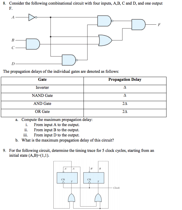 8. Consider the following combinational circuit with | Chegg.com