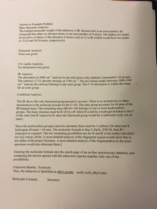 Solved Part II: Each Combined Spectra Problem on the | Chegg.com