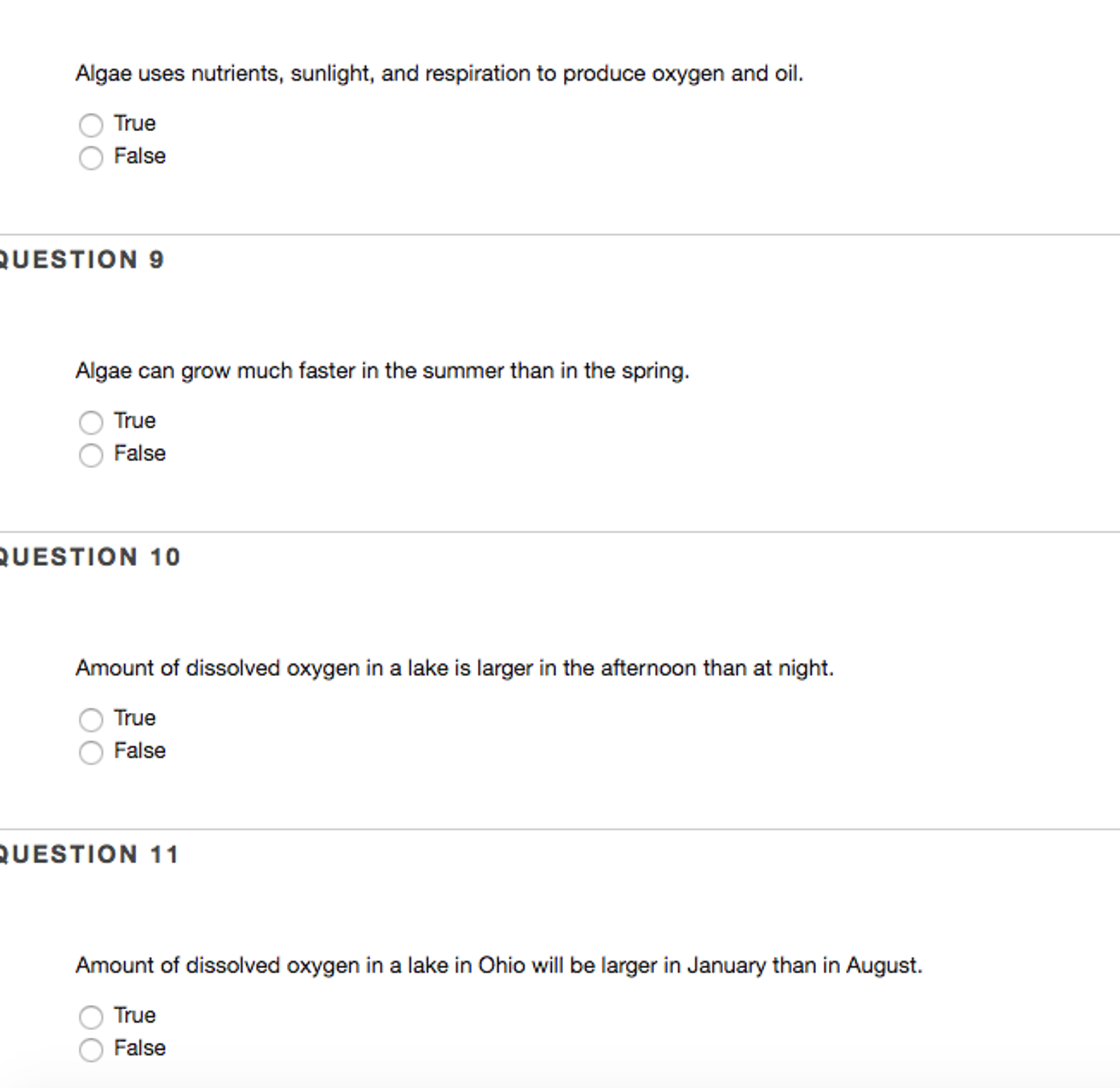 Solved Algae uses nutrients, sunlight, and respiration to | Chegg.com