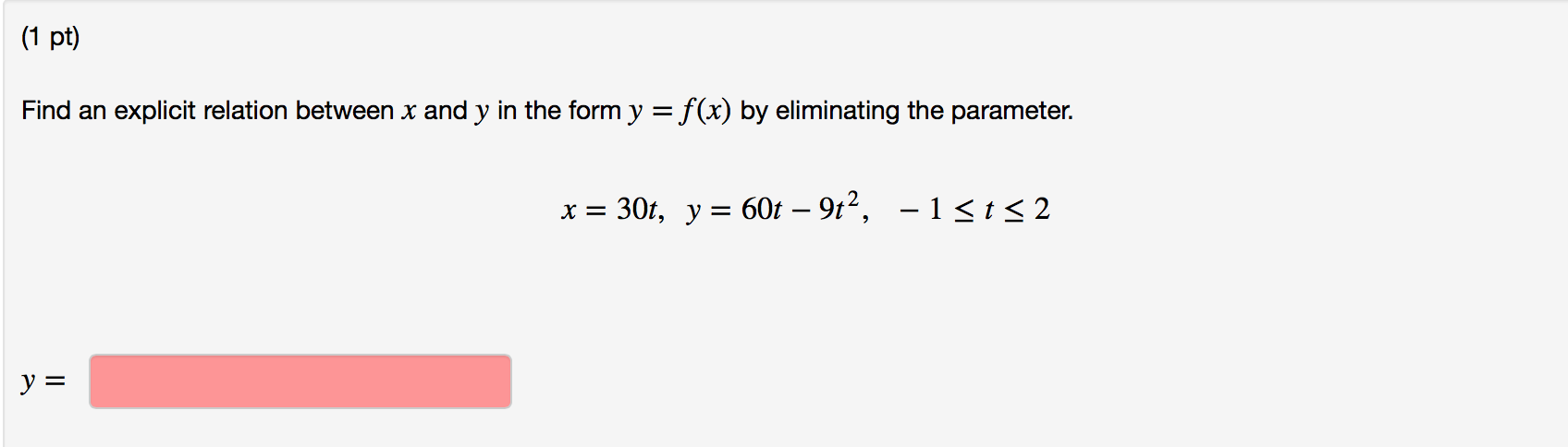 Solved Find an explicit relation between x and y in the form | Chegg.com