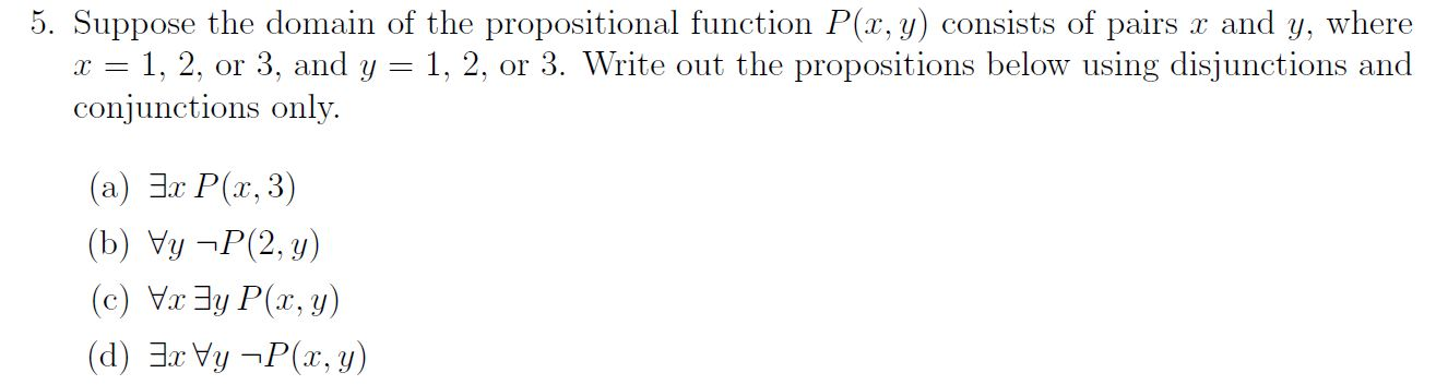 Solved Suppose the domain of the propositional function P(x; | Chegg.com