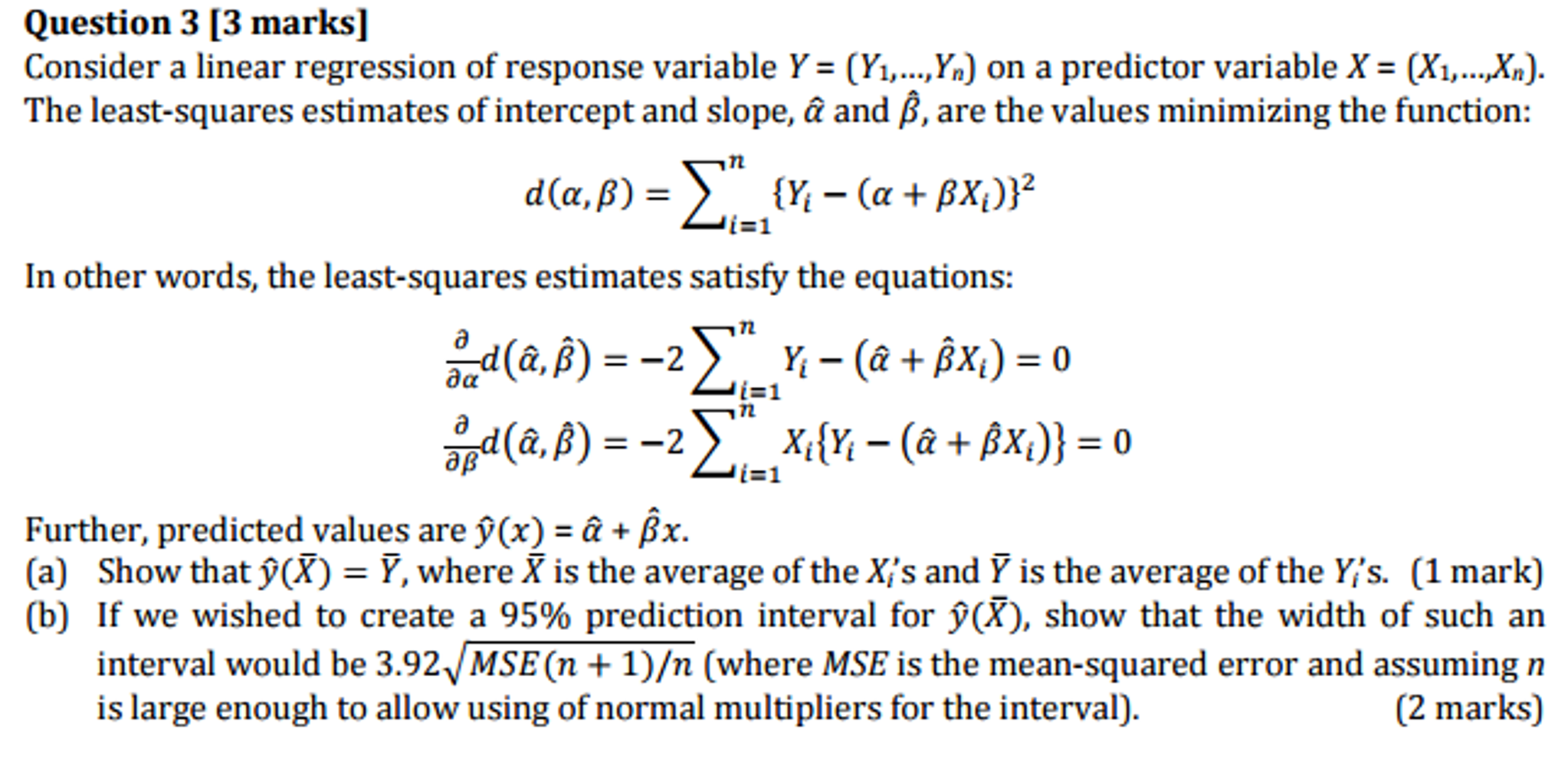 Solved Consider a linear regression of response variable Y | Chegg.com