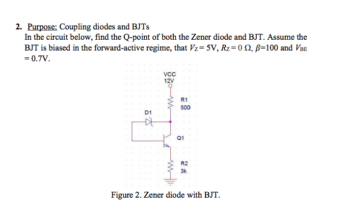 Solved 2. Purpose: Coupling diodes and BJTs In the circuit | Chegg.com