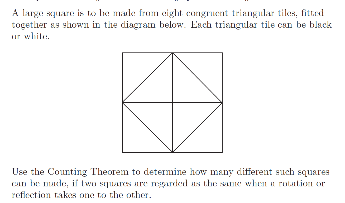 Solved A large square is to be made from eight congruent | Chegg.com
