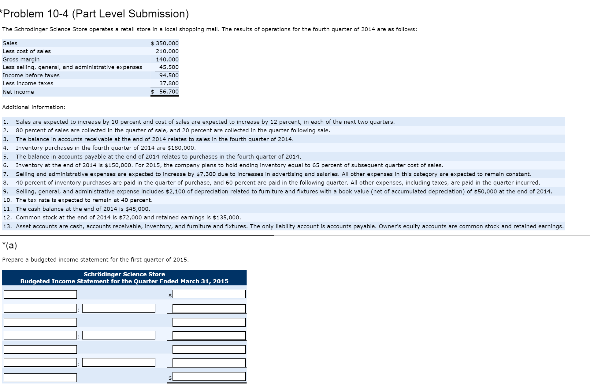 Solved Problem 10-4 (Part Level Submission) The Schrodinger | Chegg.com