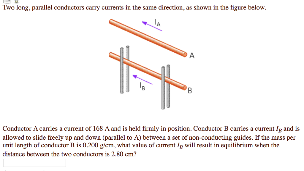 Solved Two long, parallel conductors carry currents in the | Chegg.com