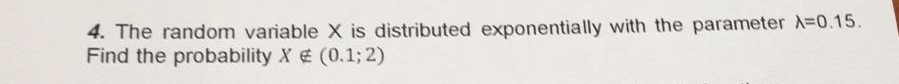 Solved 4. The random variable X is distributed exponentially | Chegg.com