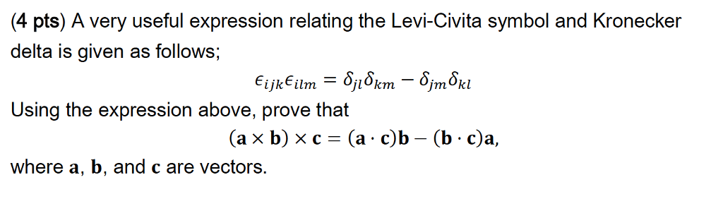 Solved (4 pts) A very useful expression relating the | Chegg.com