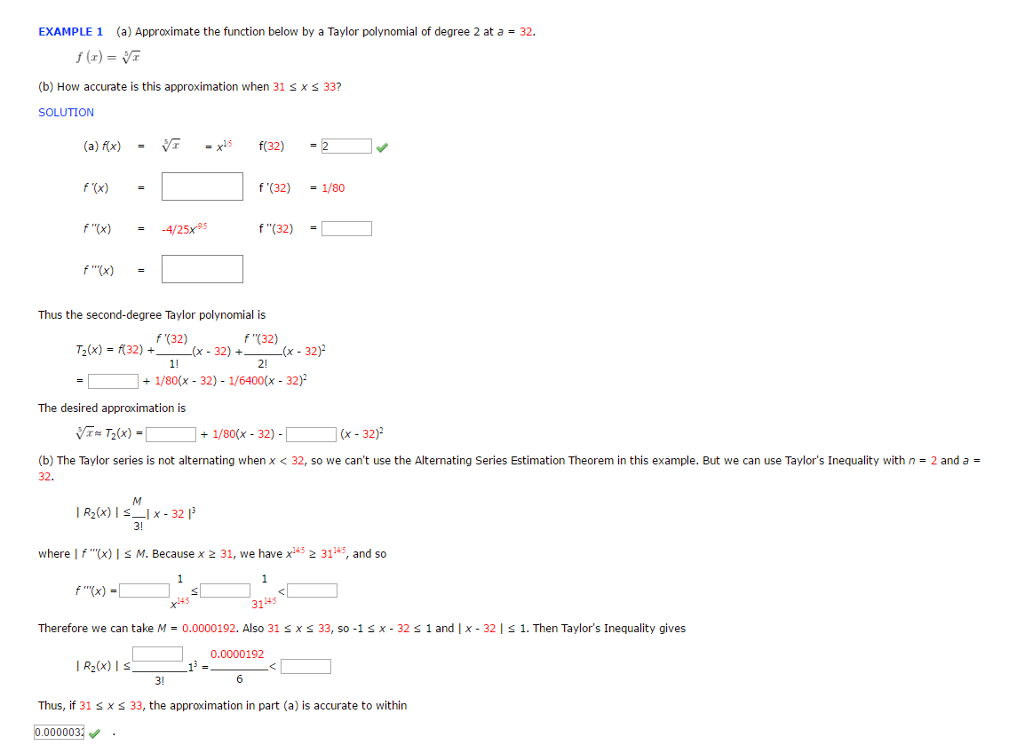 Solved Approximate the function below by a Taylor polynomial | Chegg.com