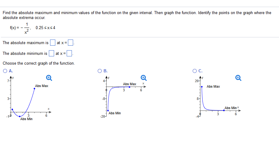 Solved Find the absolute maximum and minimum values of the | Chegg.com
