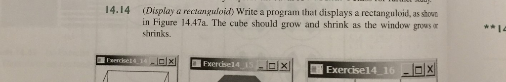 Solved Write a program that displays a rectanguloid, as | Chegg.com