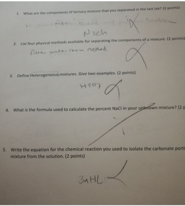 Solved 1. What are the components of ternary mixture that | Chegg.com