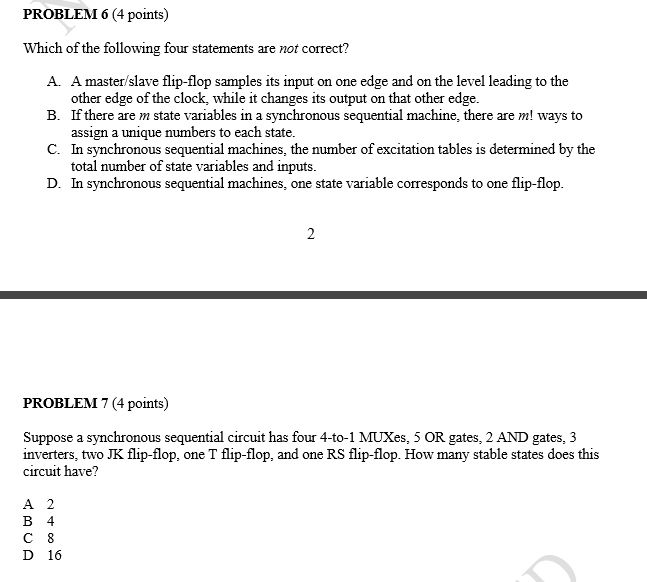 Solved Which of the following four statements are not | Chegg.com