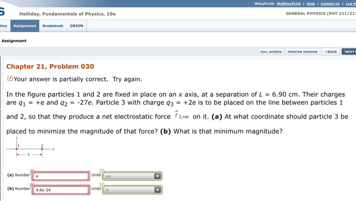 Solved In the figure particles 1 and 2 are fixed in place on | Chegg.com