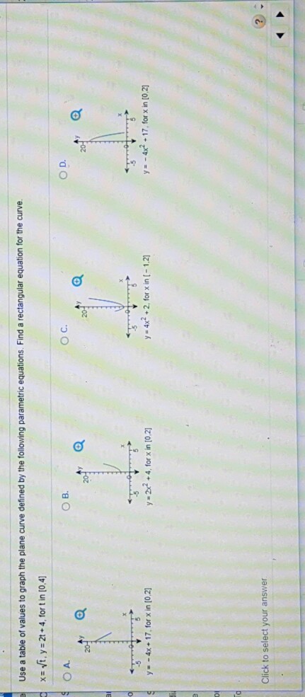 Solved Use a table of values to graph the plane curve | Chegg.com