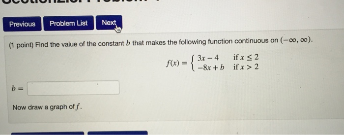 Solved Find the value of the constant b that makes the | Chegg.com