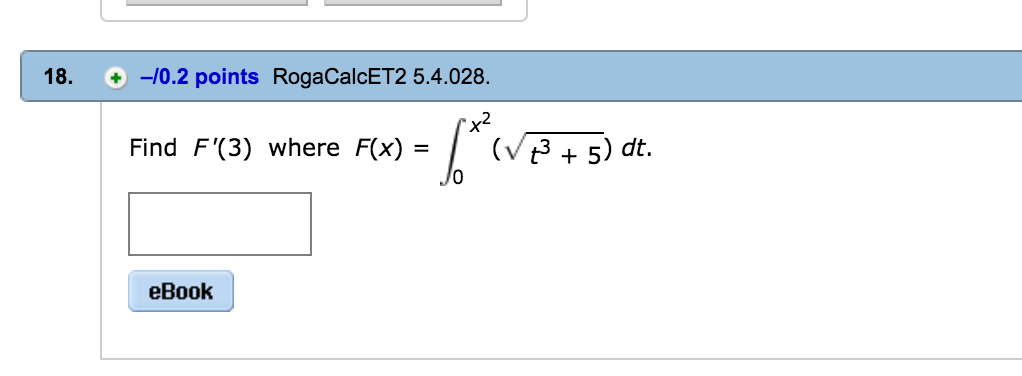 Solved Find F'(3) where F(x) = integral_0^x^2 (squareroot | Chegg.com