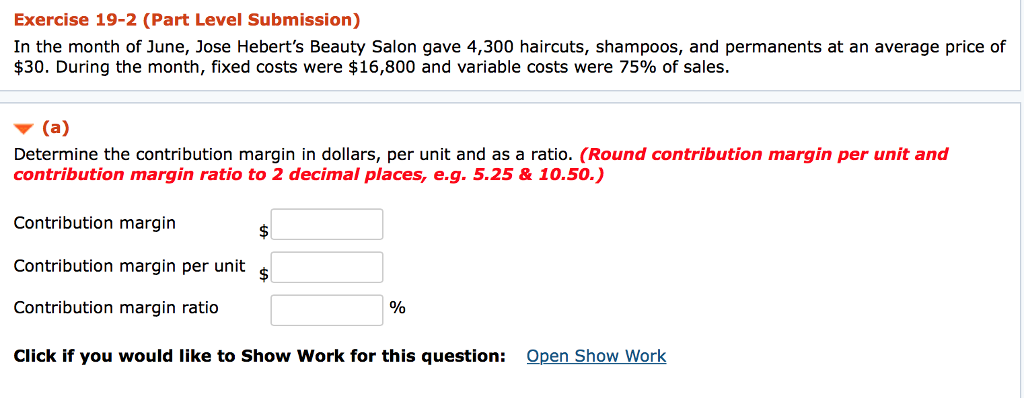 Solved Exercise 19-2 (Part Level Submission) In the month of | Chegg.com