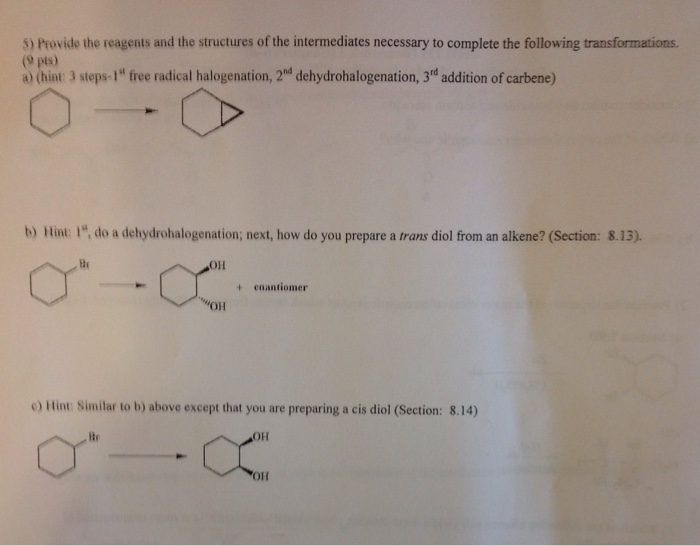 Solved Provide the reagents and the structures of the | Chegg.com Solved Provide the reagents and the structures of the | Chegg.com
