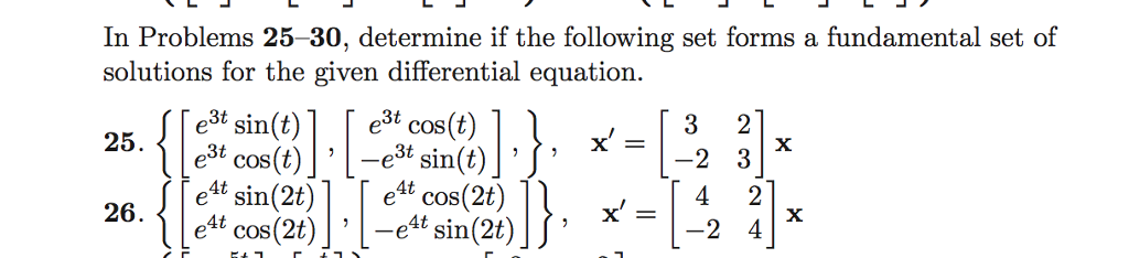 Solved In Problems 25-30, determine if the following set | Chegg.com