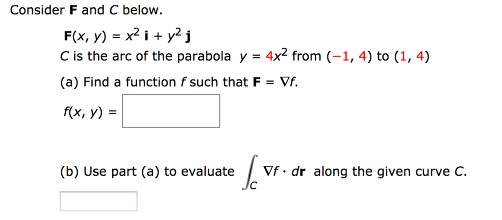 Solved Consider F and C below. F(x, y) = x^2 i + y^2 j C | Chegg.com