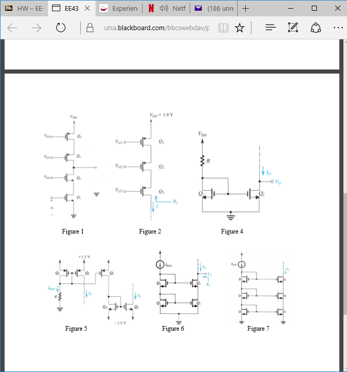Solved Using VDD=1.8V and a pair of matched CMOS FETs, | Chegg.com