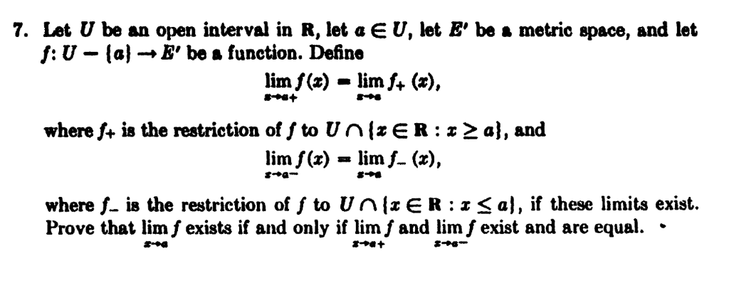Solved 7. Let U be an open interval in R, let a E U, let E' | Chegg.com Solved 7. Let U be an open interval in R, let a E U, let E' | Chegg.com