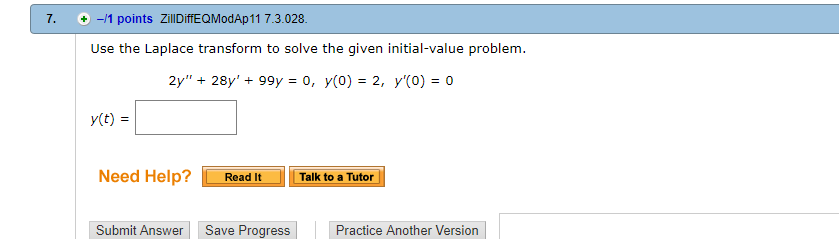 Solved Use the Laplace transform to solve the given | Chegg.com