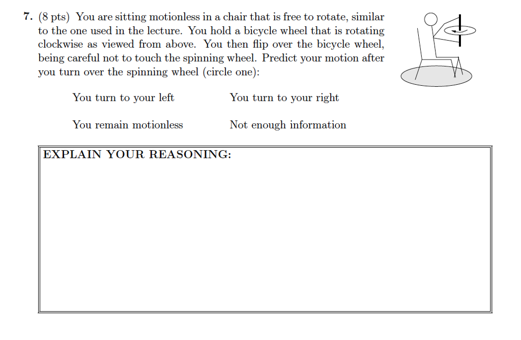 Solved You are sitting motionless in a chair that is free to | Chegg.com