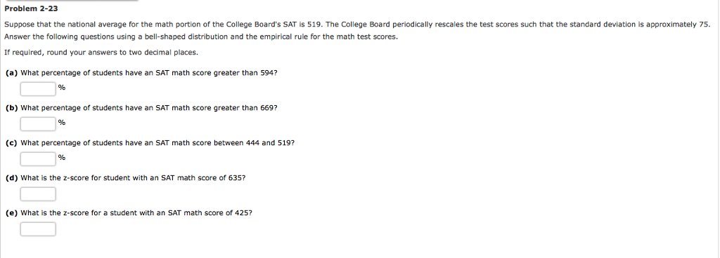 Solved Problem 2-23 Suppose that the national average for | Chegg.com
