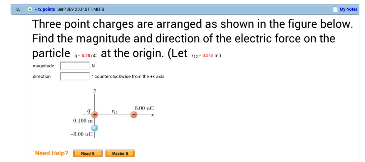 Solved Three point charges are arranged as shown in the | Chegg.com