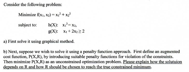 Solved Consider the following problem: Minimize f(X_1, x_2) | Chegg.com Solved Consider the following problem: Minimize f(X_1, x_2) | Chegg.com