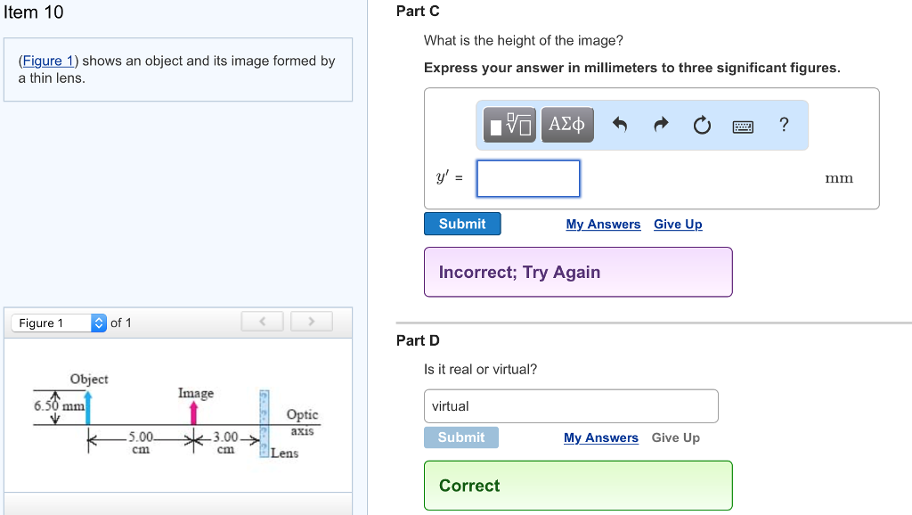 Solved Shows an object and its image formed by a thin lens. | Chegg.com