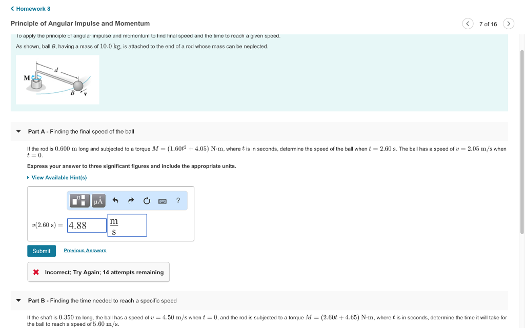 Solved Homework 8 Principle of Angular Impulse and Momentum | Chegg.com