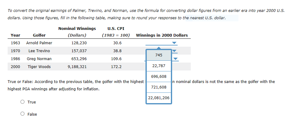Solved To convert the original earnings of Palmer, Trevino, | Chegg.com
