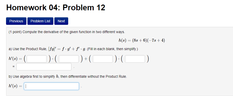 Solved Homework 04: Problem 12 Previous Problem List Next 1 | Chegg.com