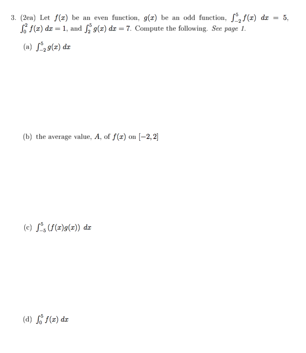 Solved: Let F(x) Be An Even Function. G(x) Be An Odd Funct... | Chegg.com