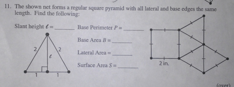 Solved Find the lateral area and the total surface area of a | Chegg.com